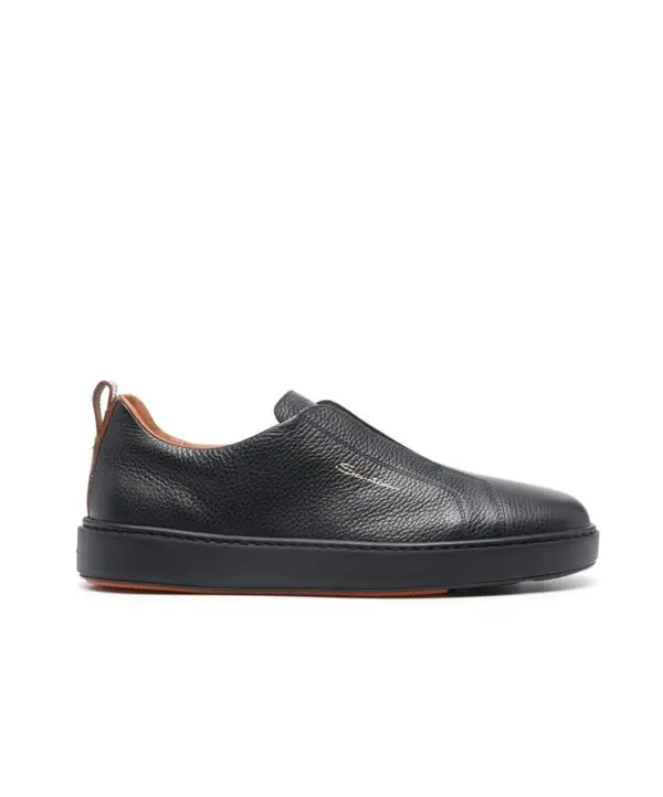 Santoni Leather Slip-on Sneakers