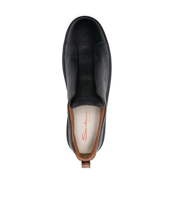 Santoni Leather Slip-on Sneakers