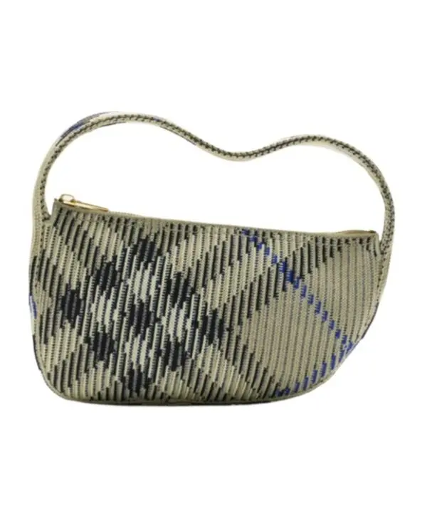 Burberry Checked Zipped Mini Knitted Shoulder Bag - Lichen Color