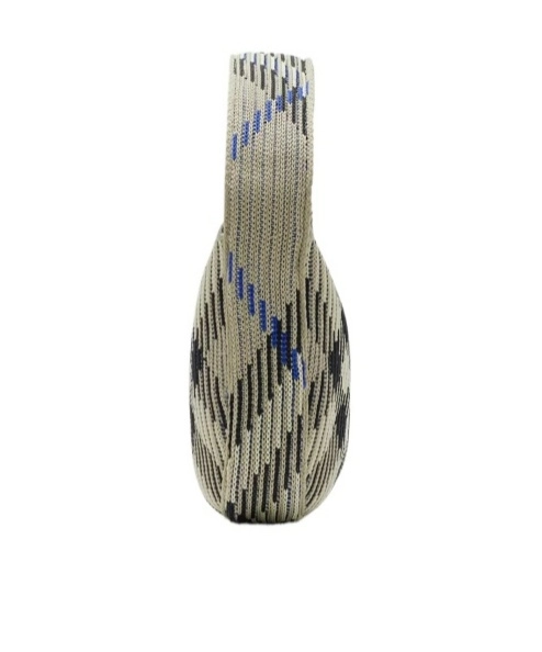 Burberry Checked Zipped Mini Knitted Shoulder Bag - Lichen Color