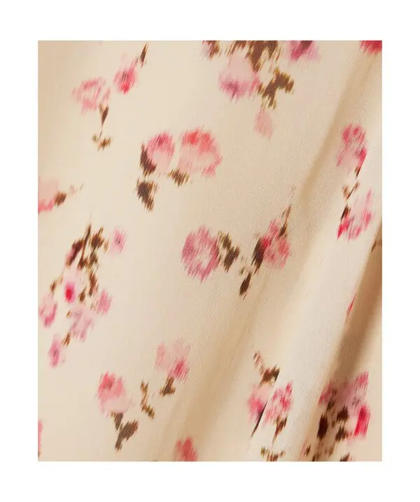 Isabel Marant Étoile Asymmetric Floral Print Midi Skirt - Beige