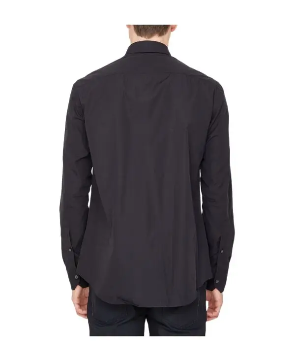 SALVATORE PICCOLO Classic Long-sleeve Shirt - Black