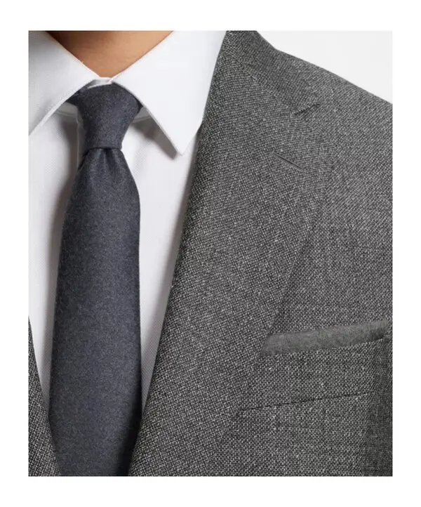 Hugo Boss Micro-patterned Slim-fit Jacket In Virgin Wool