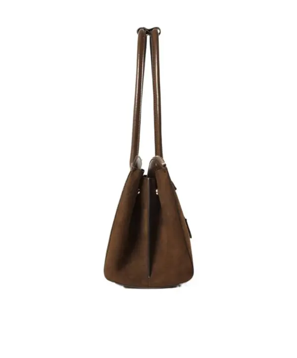 Stella McCartney Ryder Padlock Detailed Shoulder Bag - Mocha