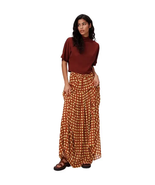 Diane Von Furstenberg Graphic Print Maxi Skirt - Red