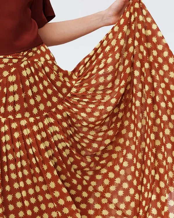 Diane Von Furstenberg Graphic Print Maxi Skirt