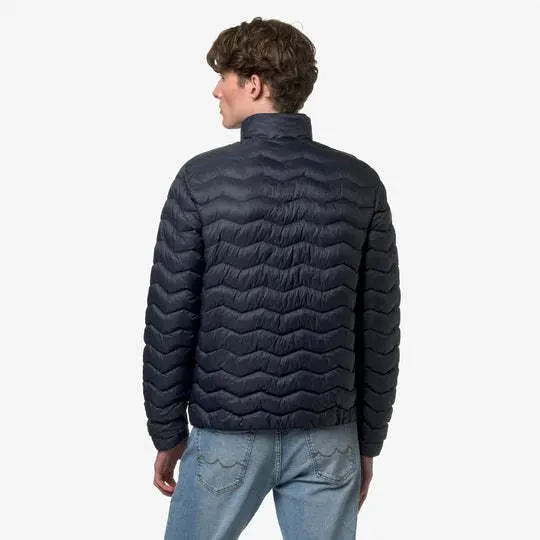 K-WAY Quilted Zip-up Jacket With Stand Collar
