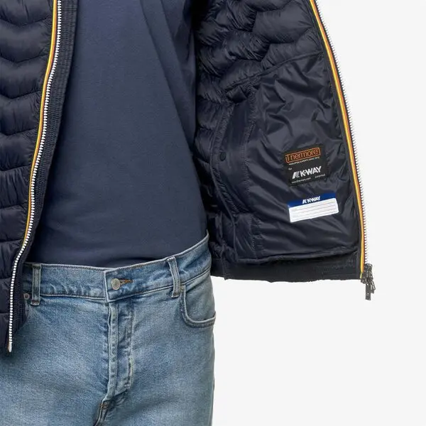 K-WAY Quilted Zip-up Jacket With Stand Collar