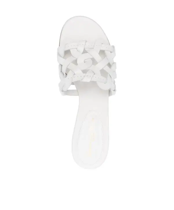 GIANVITO ROSSI Round Toe Block Heel Sandals