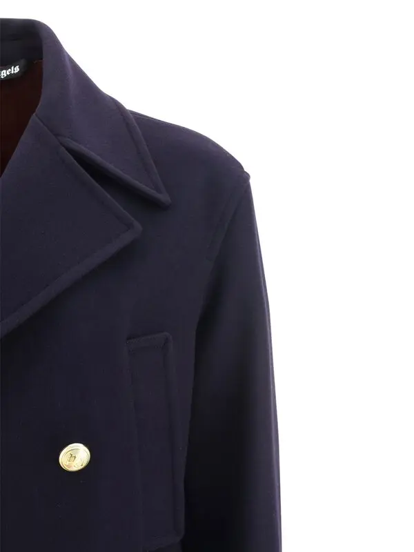 Palm Angels Double-breasted Embroidered Coat