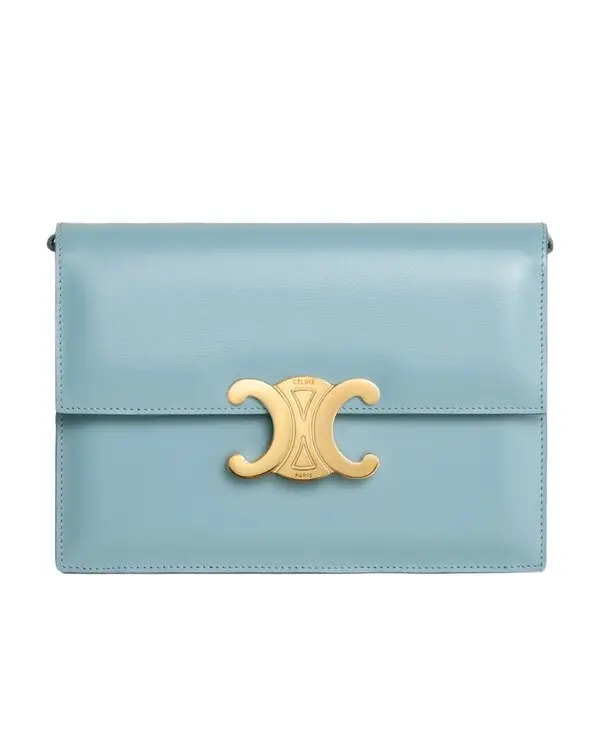 Celine Triomphe Clutch In Shiny Calfskin