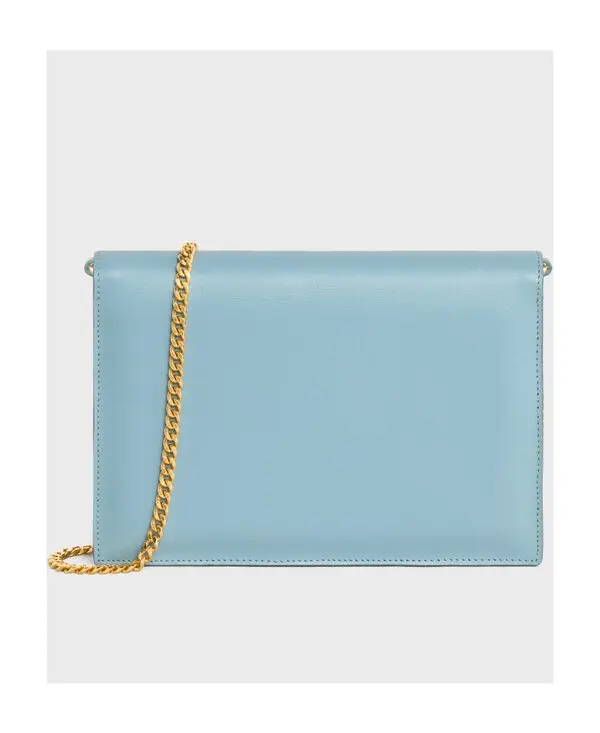 Celine Triomphe Clutch In Shiny Calfskin