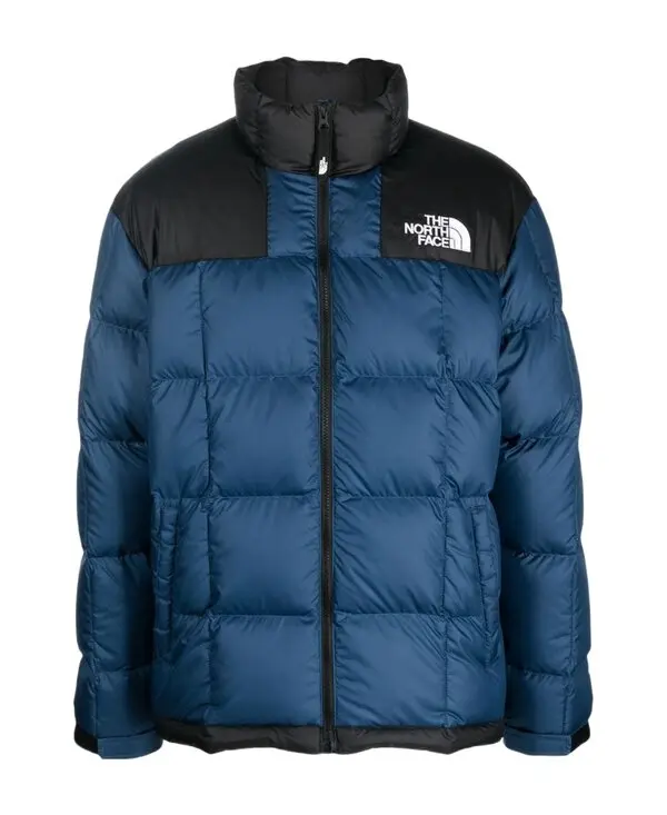 The North Face High Collar Long Sleeved Down Jacket - Blue