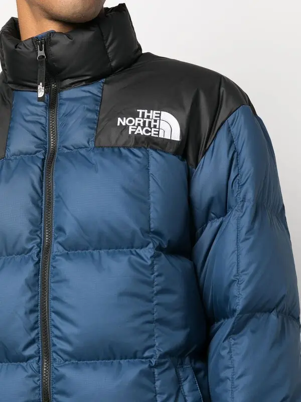 The North Face High Collar Long Sleeved Down Jacket - Blue