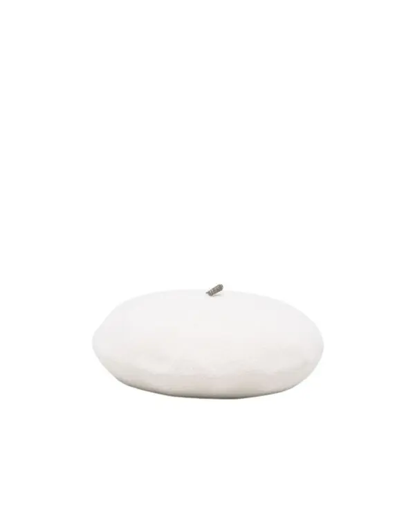 Brunello Cucinelli Monili Chain Detail Beret - White