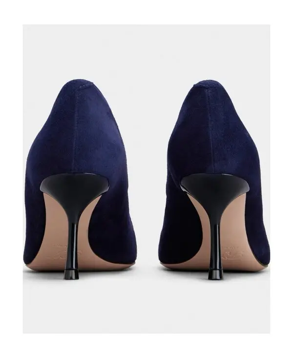 ROGER VIVIER Suede Pumps With Velvet Buckle And Lacquered Heel