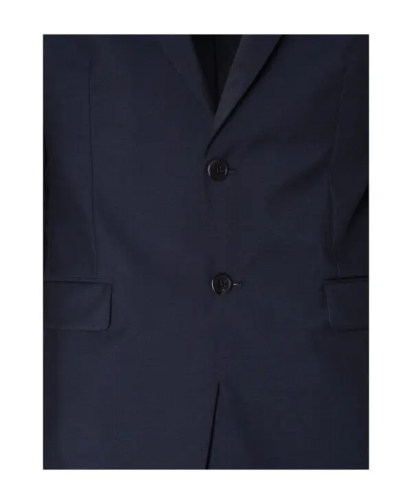 Prada Single Breasted Wool And Mohair Suit - Blue