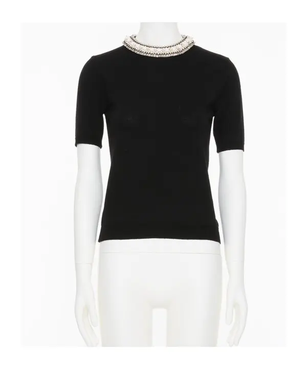 Valentino Garavani Embellished Crewneck Knitted Top