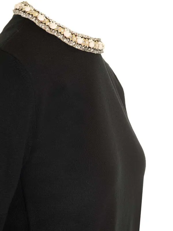 Valentino Garavani Embellished Crewneck Knitted Top
