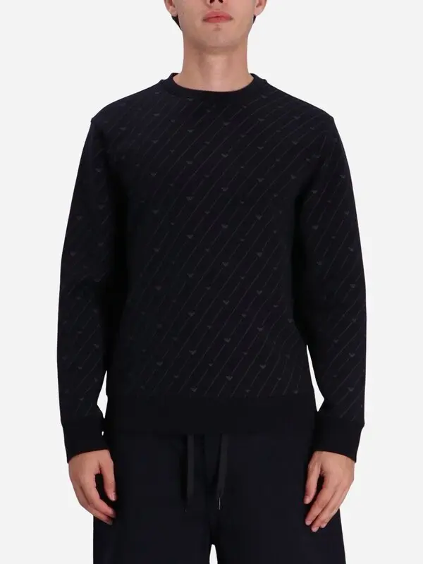 Emporio Armani Logo Print Crewneck Sweatshirt