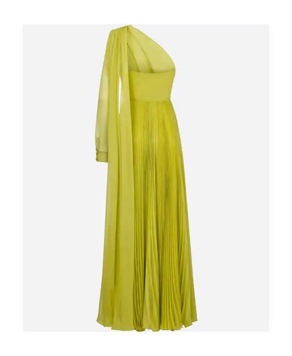Dior Dream Asymmetric Long Dress - Yellow | Editorialist