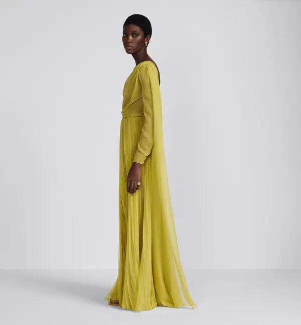 Dior Dream Asymmetric Long Dress - Yellow | Editorialist