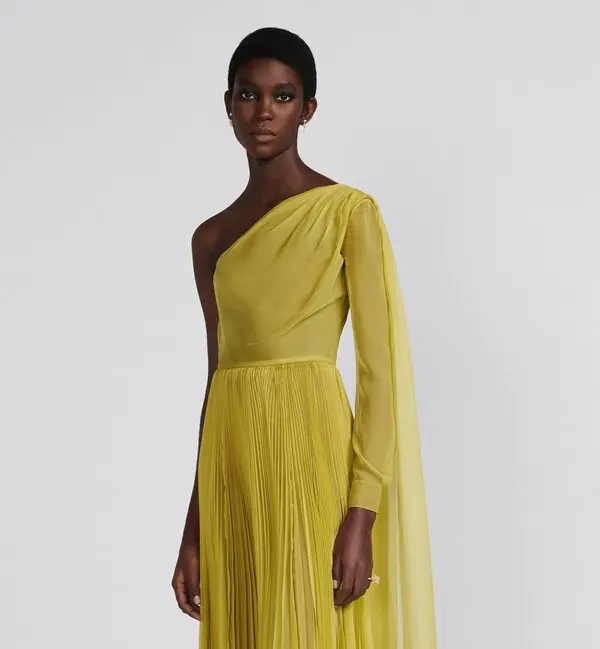 Dior Dream Asymmetric Long Dress - Yellow | Editorialist