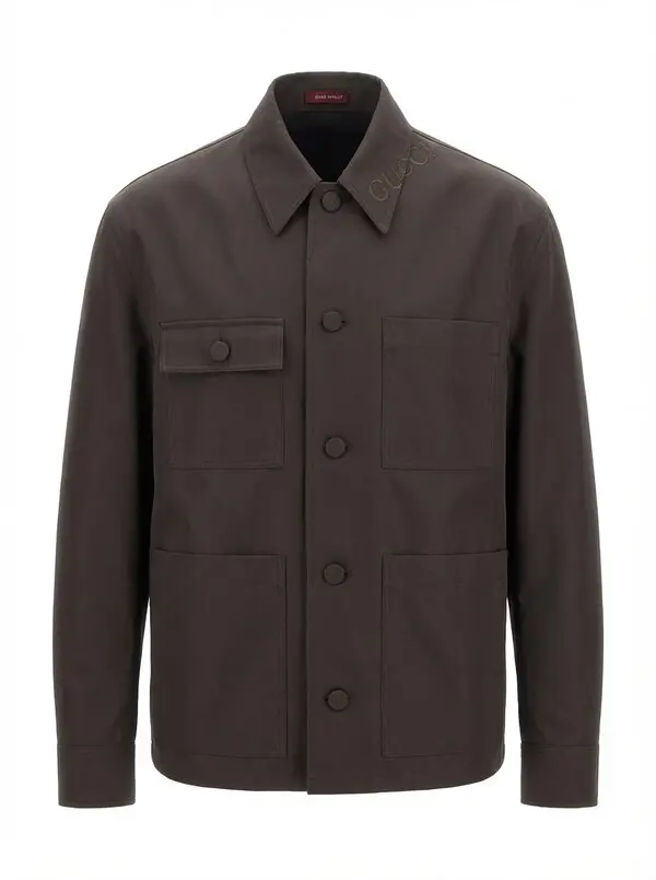 Gucci Buttoned Jacket With Pointed Collar