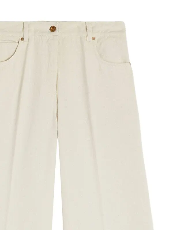 Aspesi Logo Patch Wide Leg Jeans