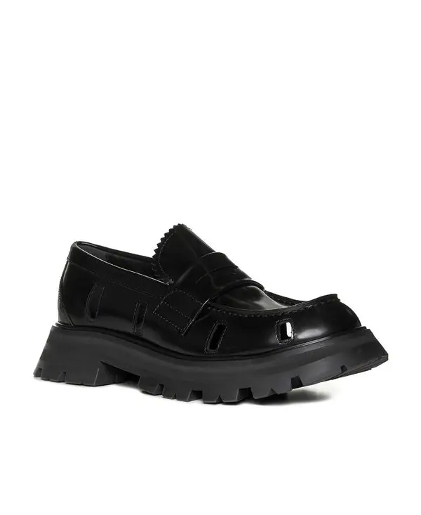 Alexander McQueen Cut-out Flat Loafers