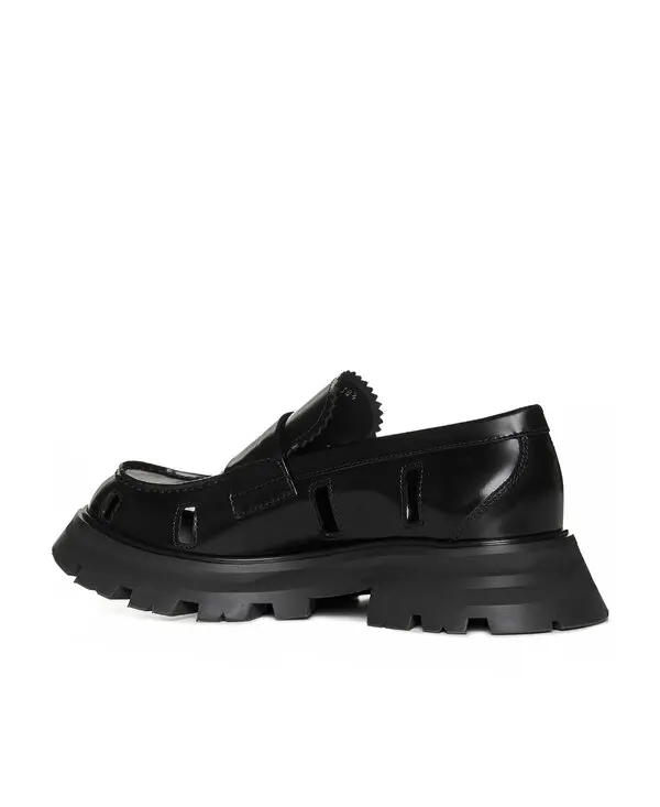 Alexander McQueen Cut-out Flat Loafers