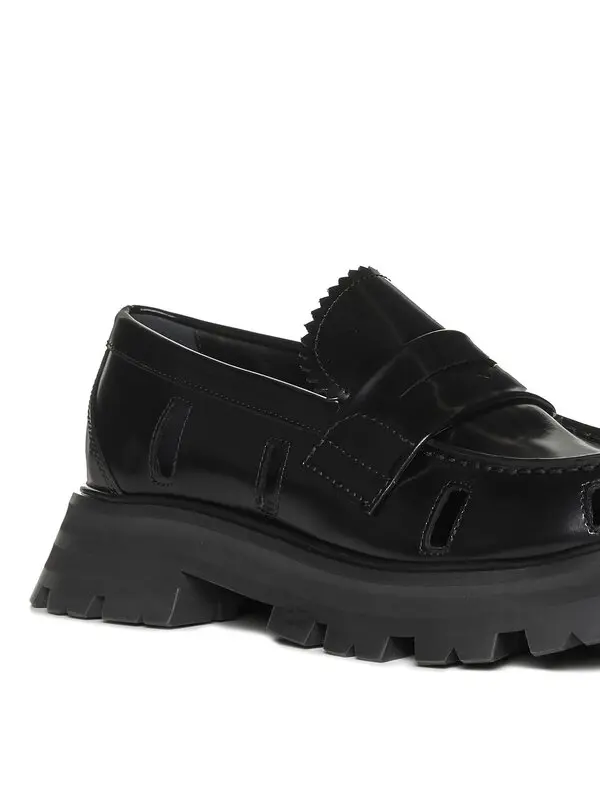 Alexander McQueen Cut-out Flat Loafers