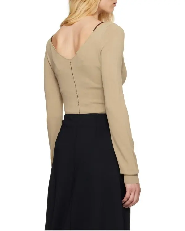 LEMAIRE V-neck Long Sleeve Top
