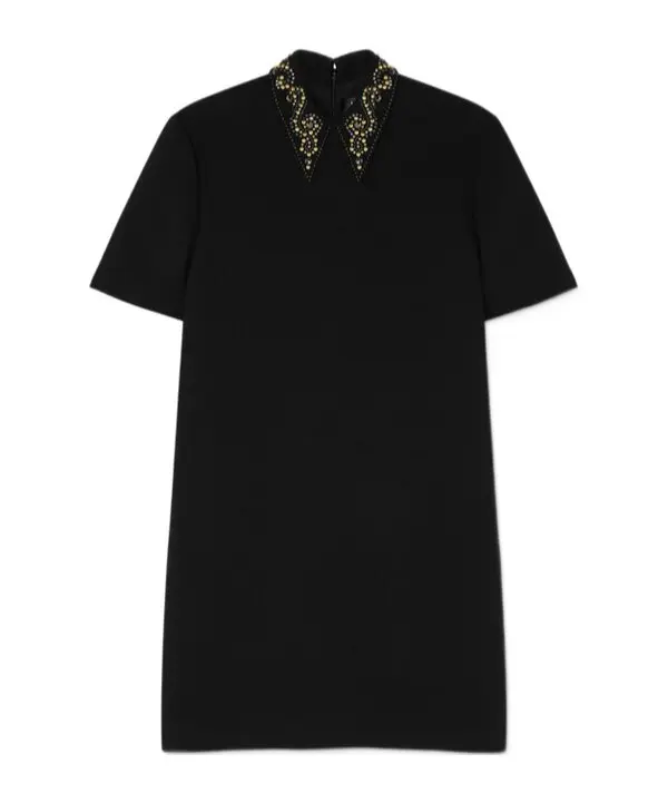 Versace Embellished Collar Mini Dress