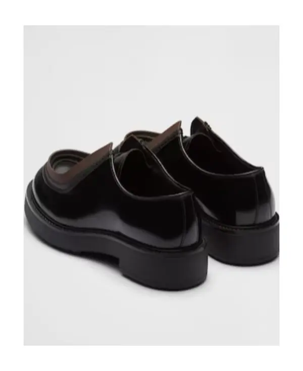 Prada Opaque Brushed Leather Lace-up