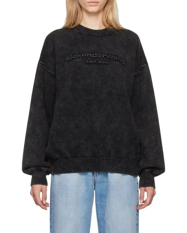 Alexander Wang Oversized Logo Crewneck Sweatshirt