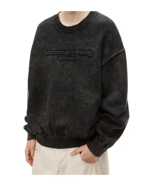 Alexander Wang Oversized Logo Crewneck Sweatshirt