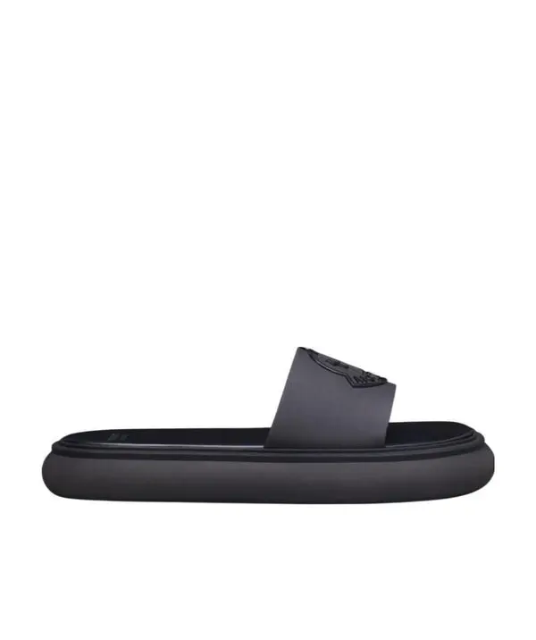 Moncler Jeanne Logo-embossed Slides - Black