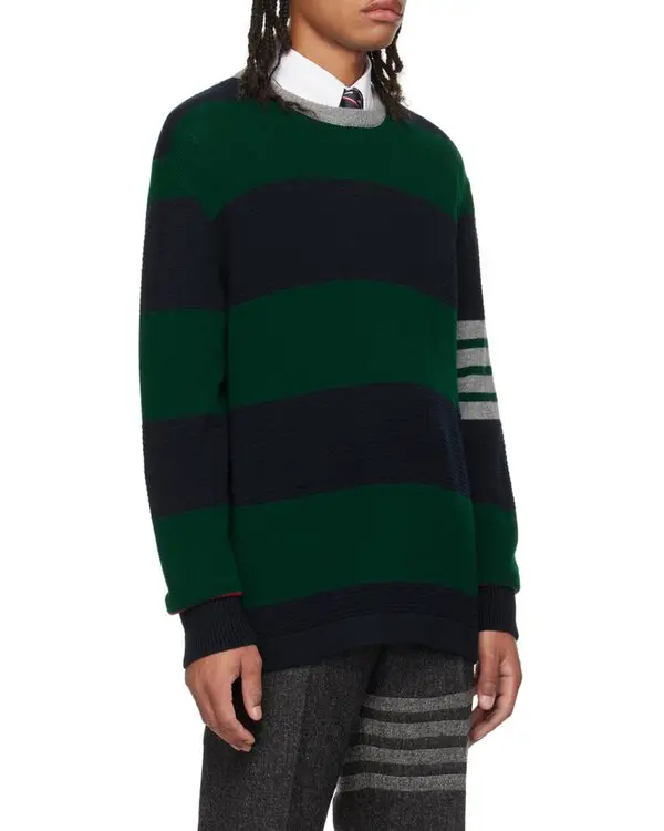 Thom Browne Rugby Jacquard Striped Pullover