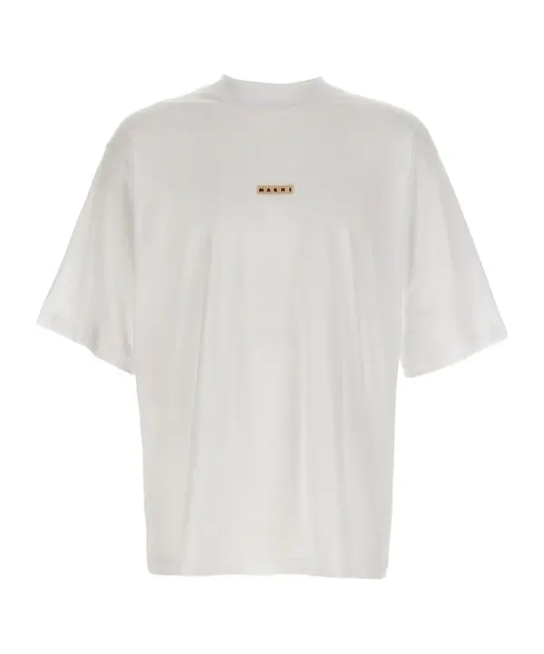Marni Logo Patch Drop Shoulder T-shirt - White