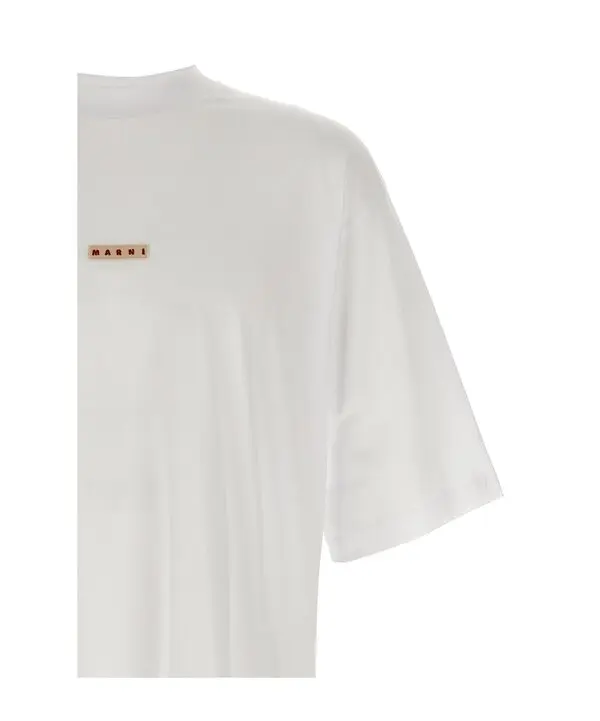 Marni Logo Patch Drop Shoulder T-shirt - White