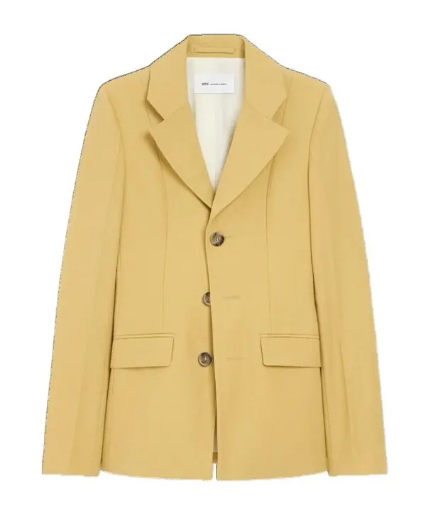 Ami Single Breasted Fitted Jacket - Nude