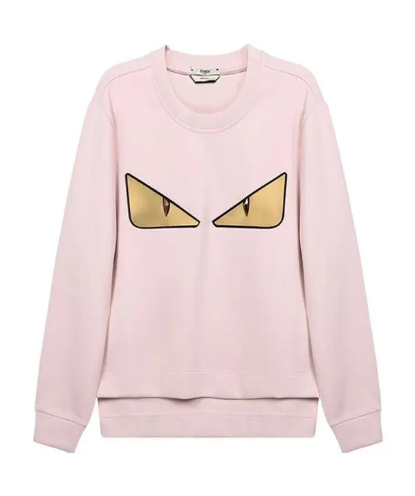 Fendi Devil Eye Long Sleeve Sweater - Pink