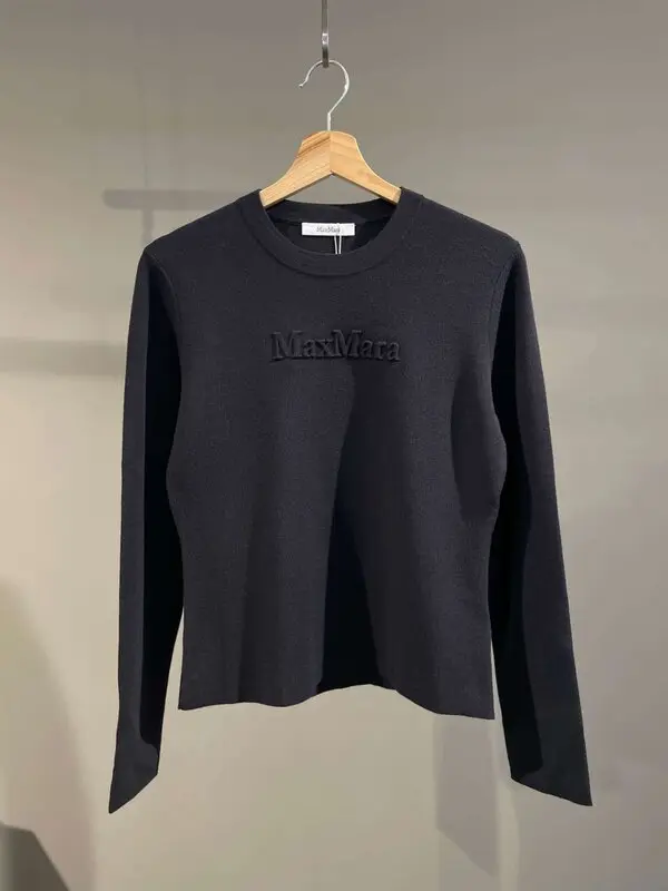 Max Mara Viscose And Wool Yarn Crew Neck Sweater