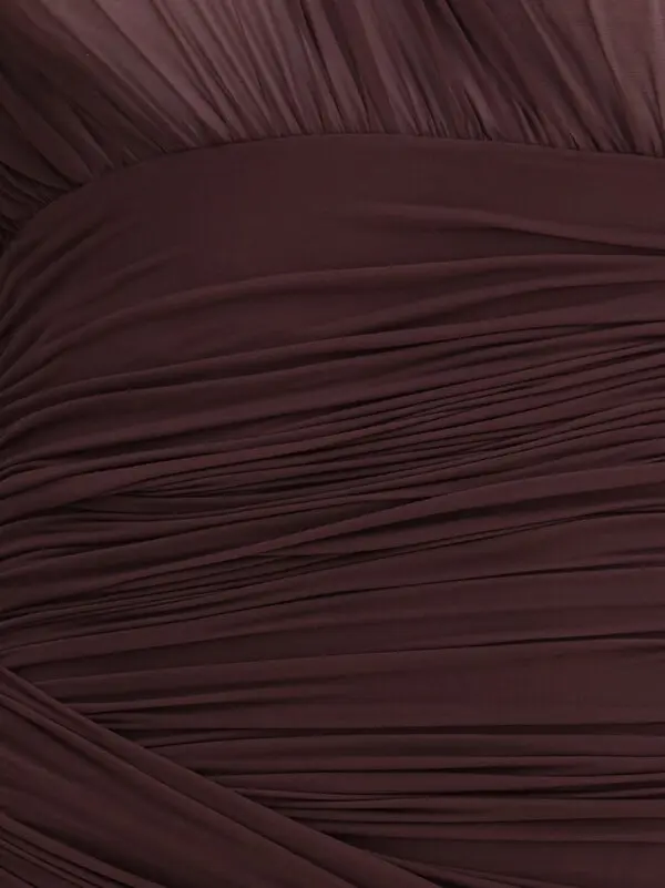 Magda Butrym Sheer Draped Ruched Mini Dress