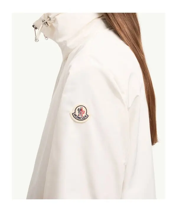 Moncler Enette Zip-up Hooded Short Parka - White