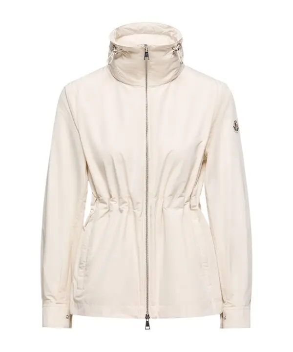 Moncler Enette Zip-up Hooded Short Parka - White