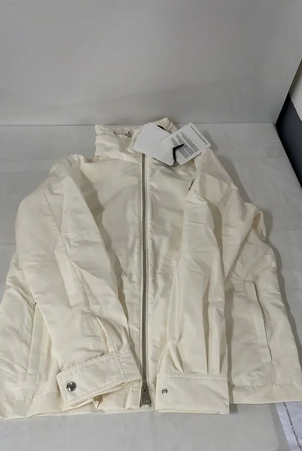 Moncler Enette Zip-up Hooded Short Parka - White