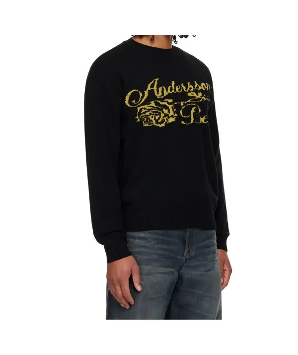 Andersson Bell Rose Jacquard Crew Neck Sweater