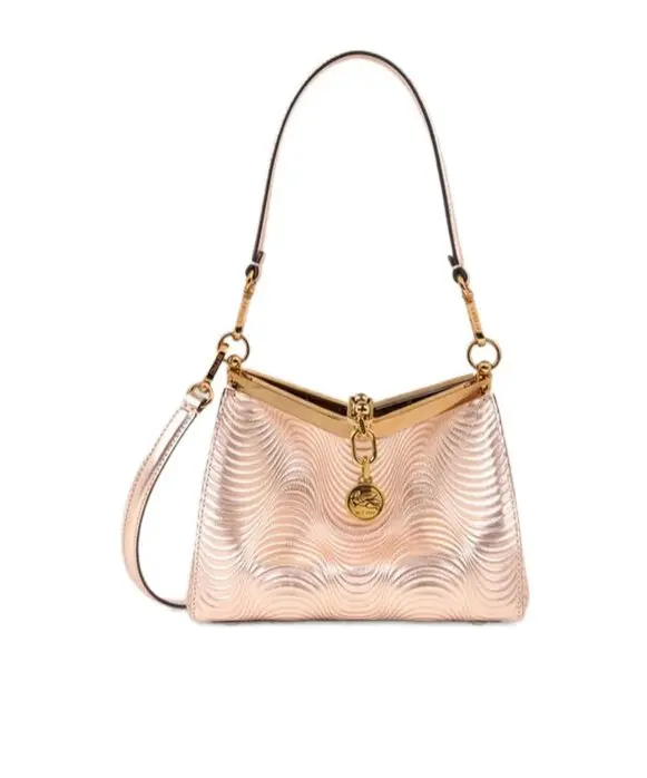 Etro Metallic Leather Vela Bag - Pink